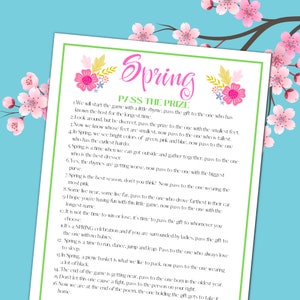 Printable SPRING Game, Spring Party Game and Activity, Kids Party Games ...