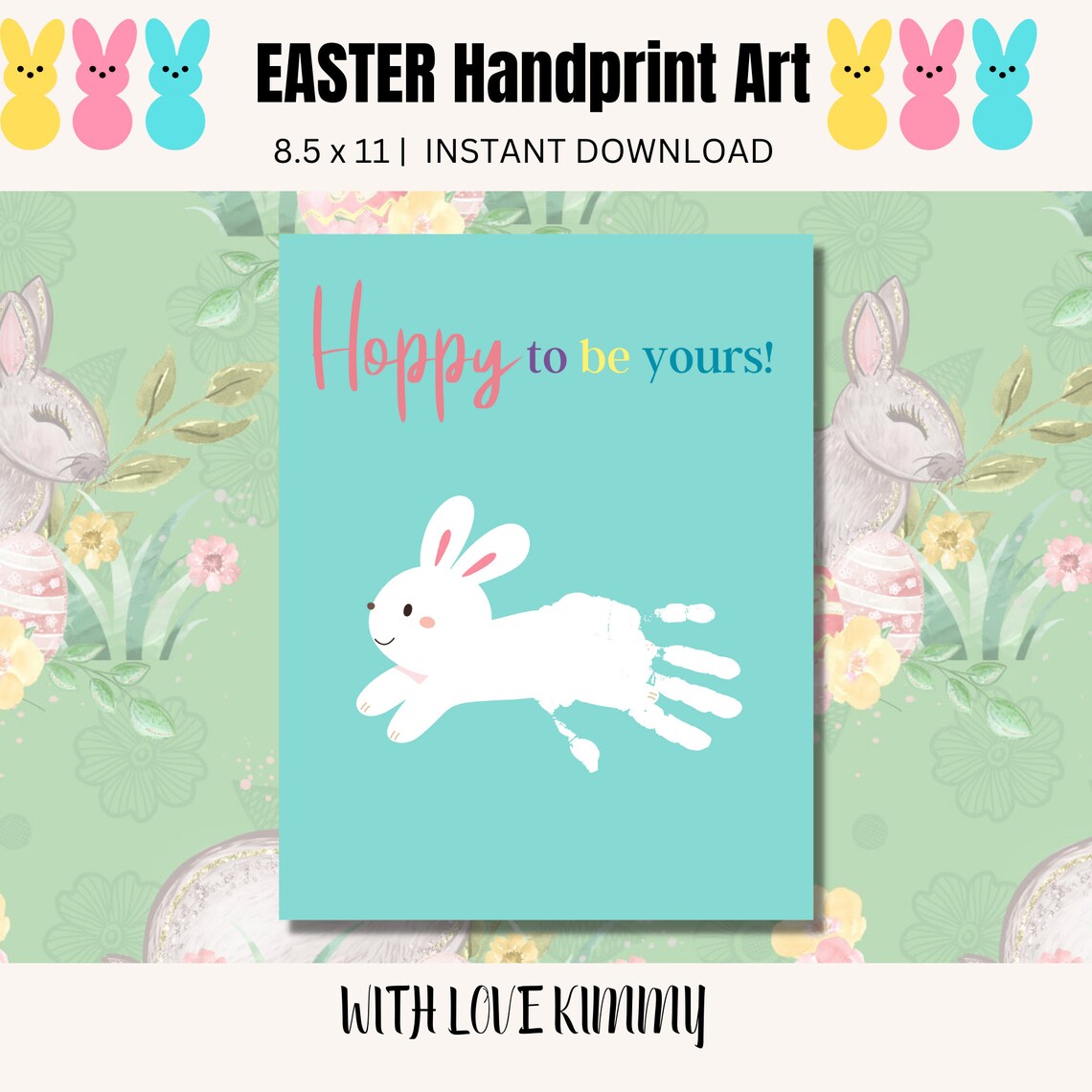 Easter Handprint Footprint Craft Printable, Preschool Craft, Easter ...