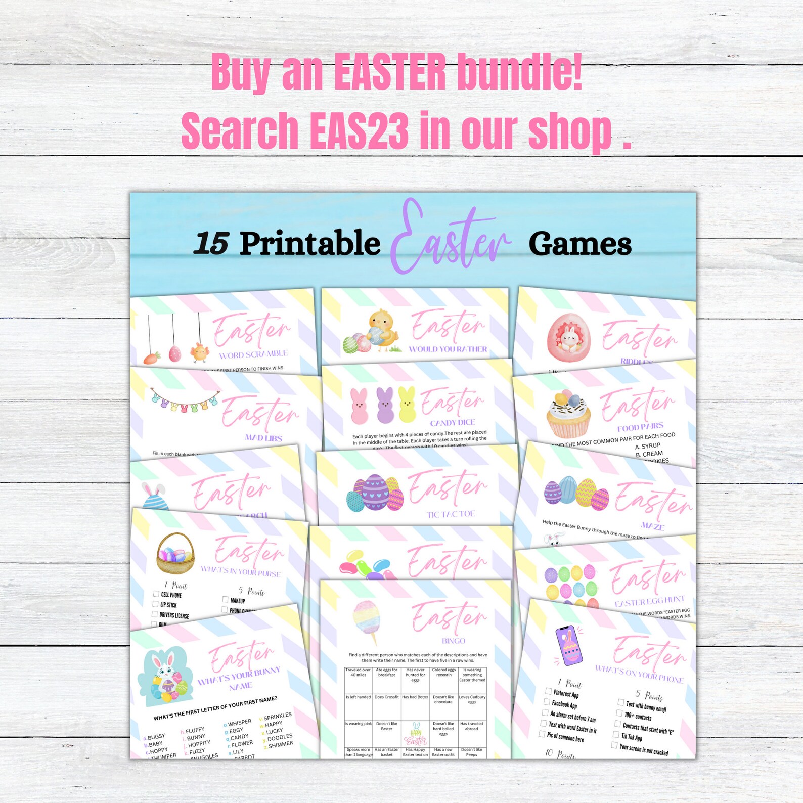 Printable EASTER Game, Easter Kids Game and Activity, Adult Games ...