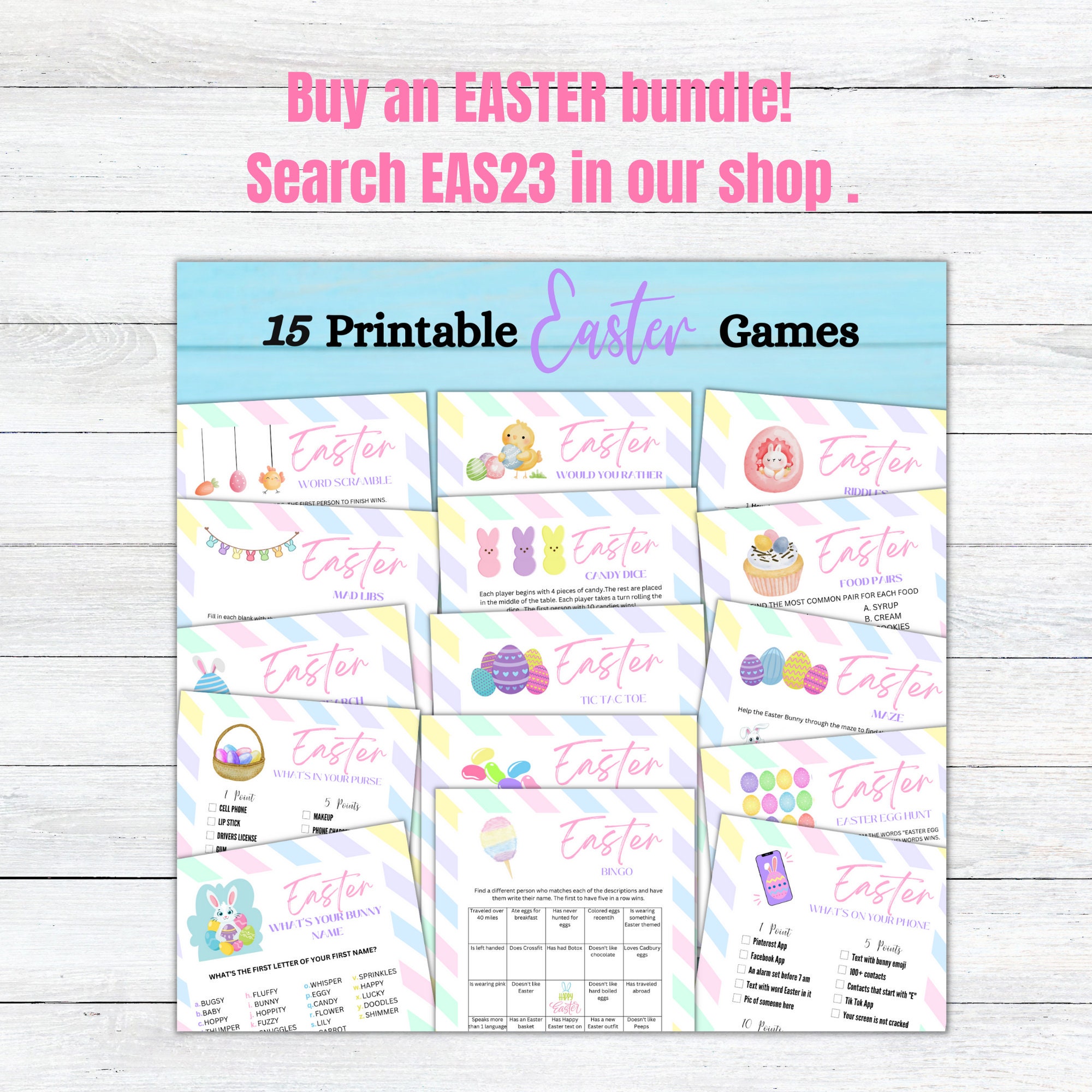 Printable EASTER Game, Easter Kids Game and Activity, Adult Games ...