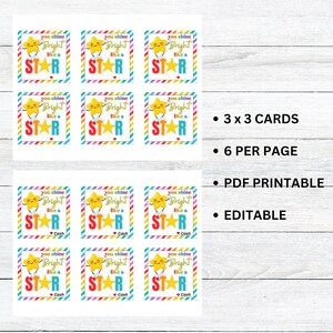 Editable You Shine Bright Like a Star Gift Tag, Teacher Appreciation ...