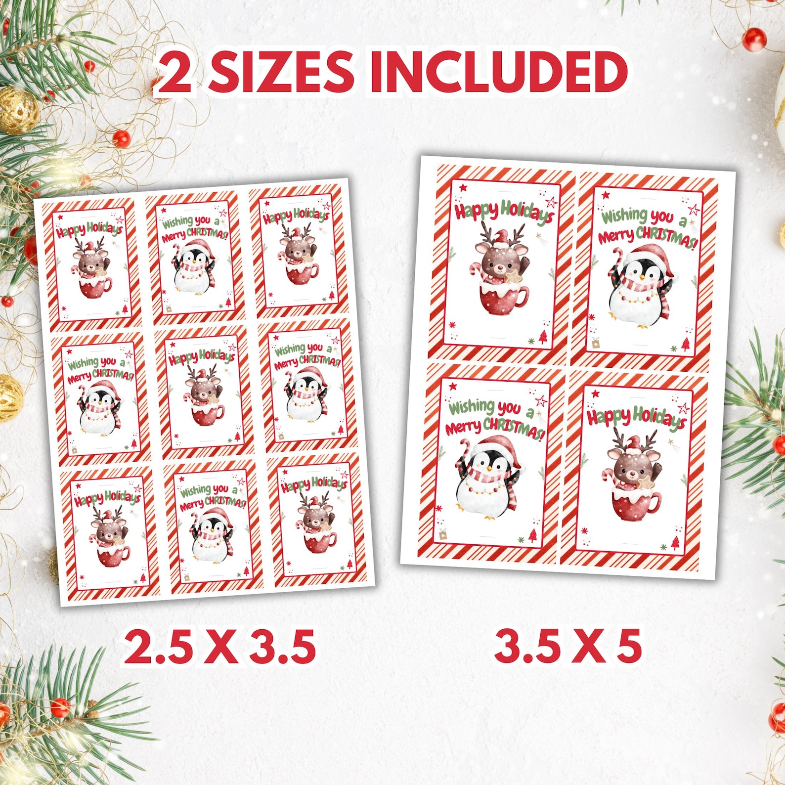 Christmas Candy Cane Gift Tag, Kids Candy Cane Favors Gift Tags, Candy ...