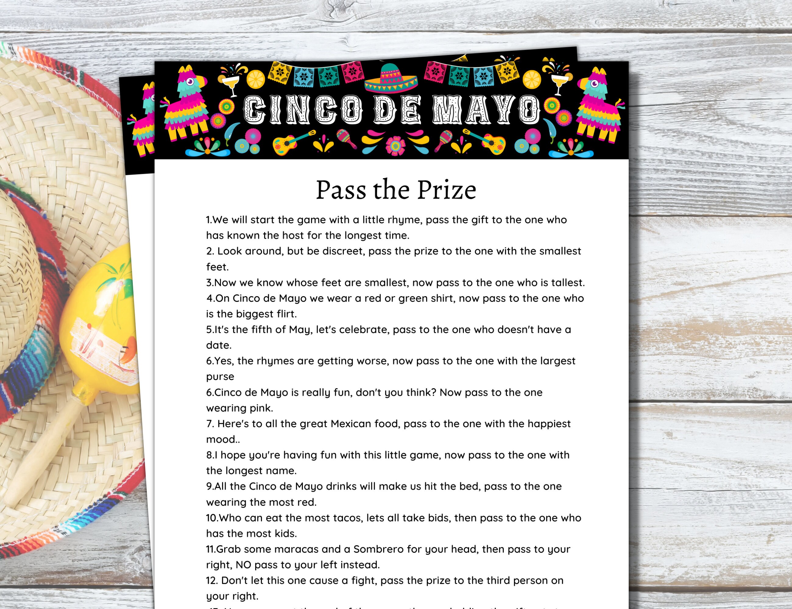Cinco De Mayo Game, Cinco De Mayo Printable, Cinco De Mayo Party Games ...