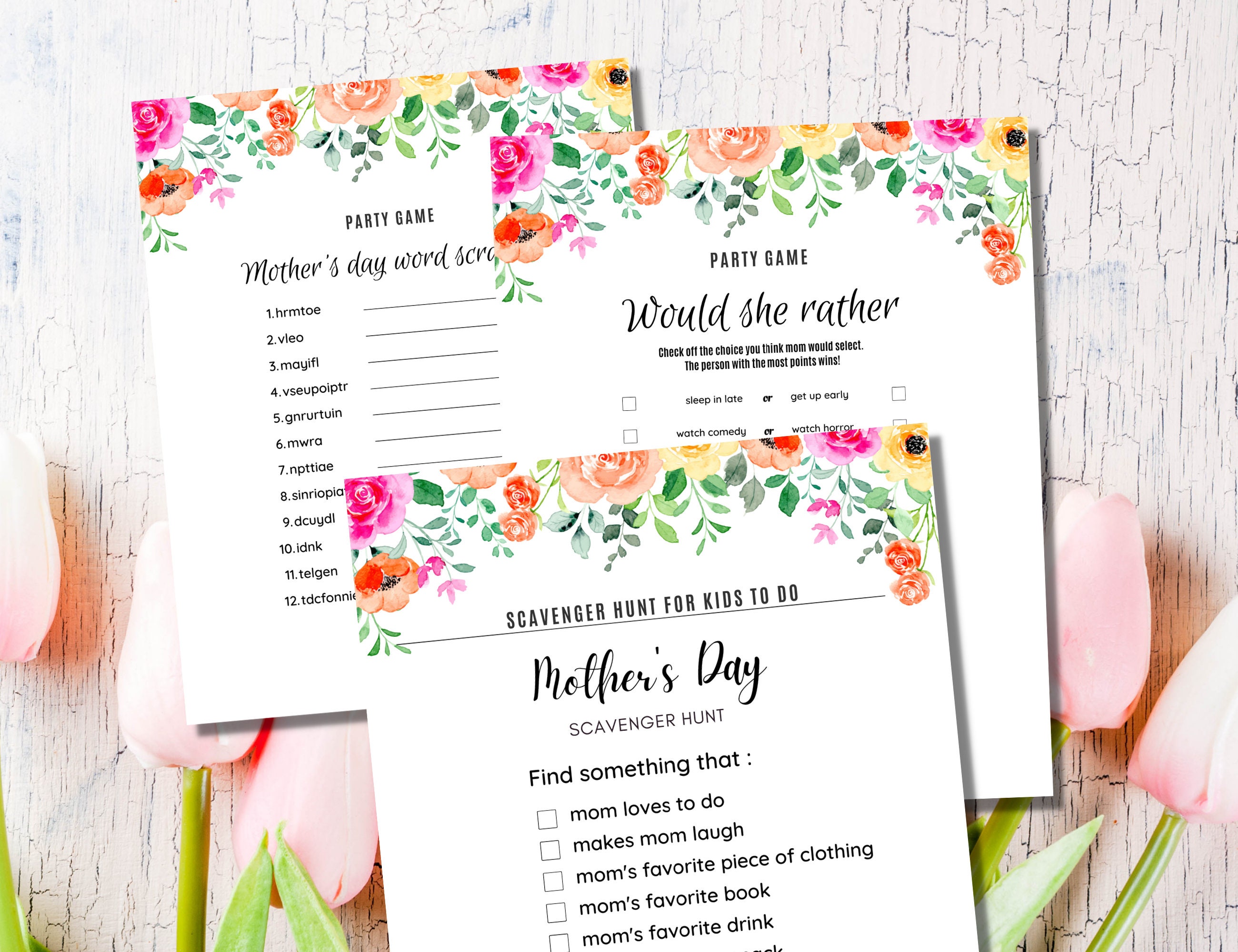 Mother's Day Game Bundle, Mother's Day Printable, Mother's Day Craft ...