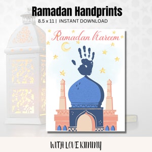 Ramadan Footprint Handprint Craft ART Printable, Ramadan Preschool Art ...