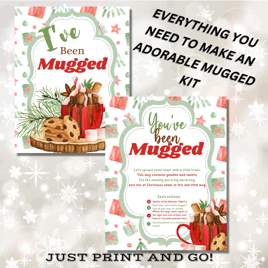 You've Been Mugged Printable Bundle, We've Been Mugged Kit, I've Been ...