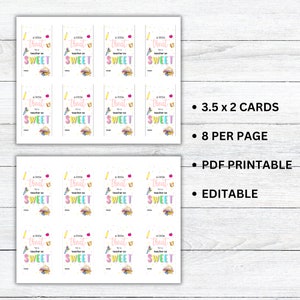 Editable Sweet Treat Teacher Gift Tag, Teacher Appreciation, End of ...