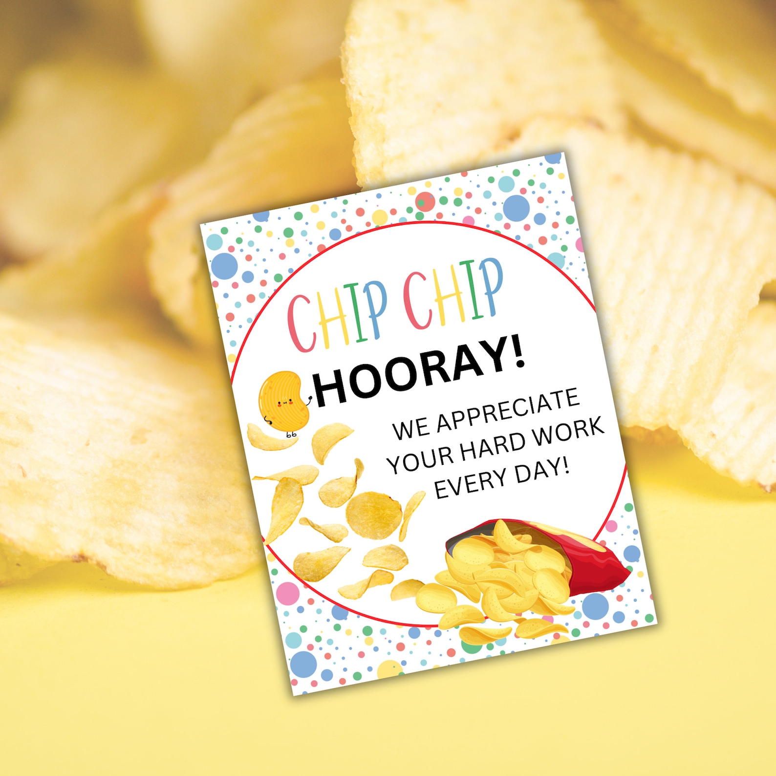 Chip Chip Hooray Appreciation Sign Chips Staff Employee Office Faculty ...