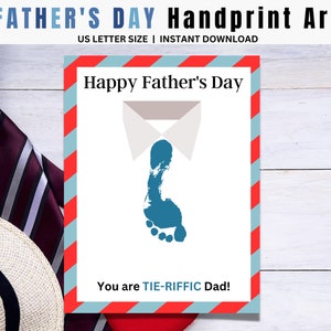 Father's Day Handprint Activity, Father's Day Printable, Happy Father's ...