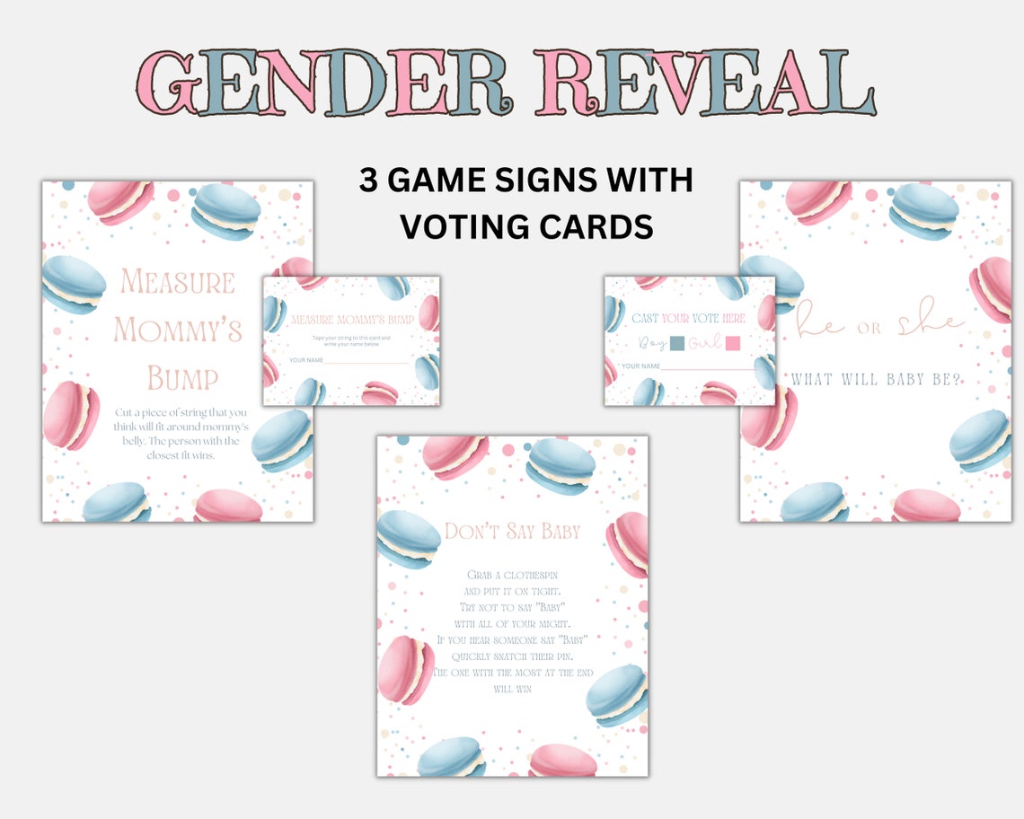 Gender Reveal Games Bundle, Gender Reveal Party, Gender Reveal Games ...