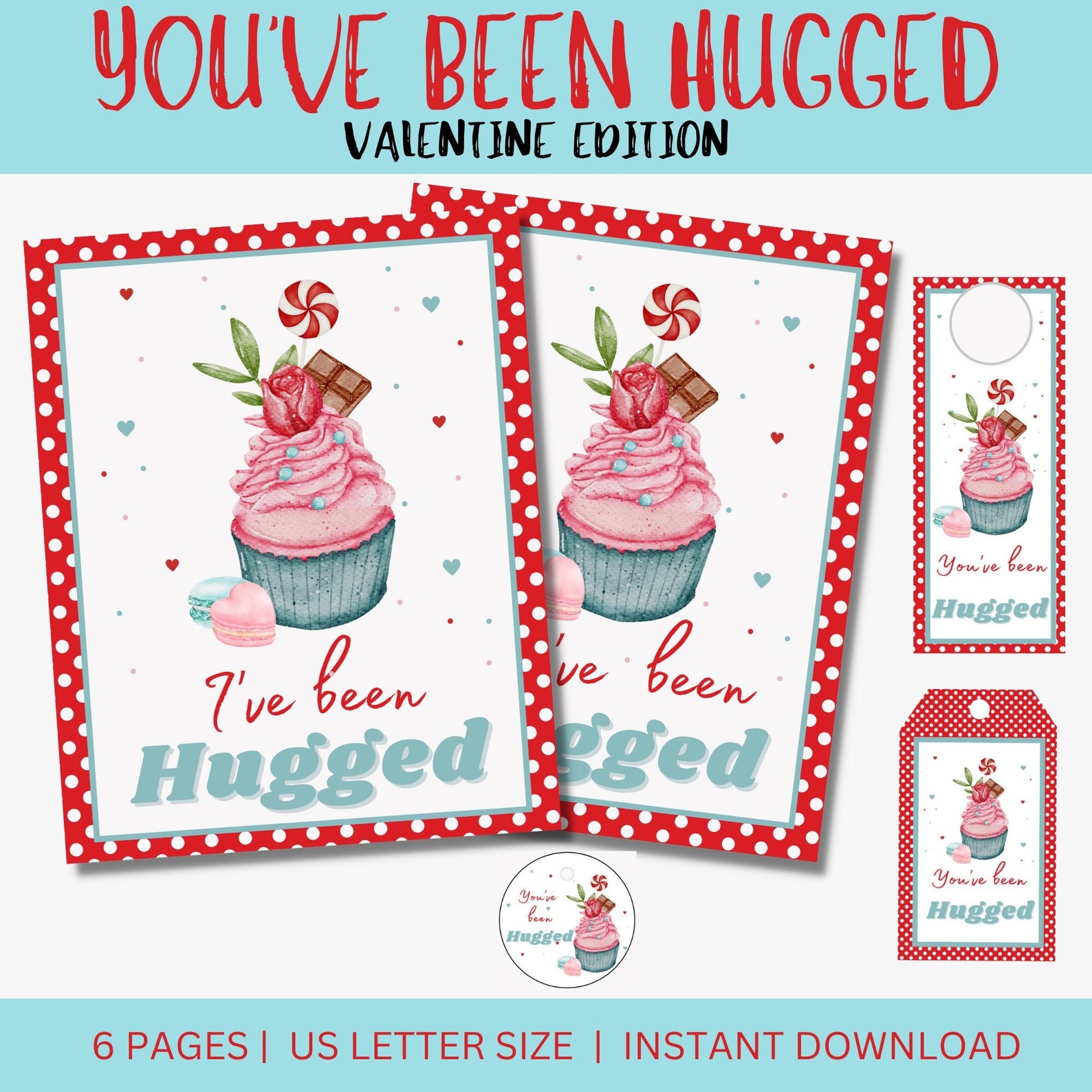 You've Been Hugged Printable Bundle, We've Been Hugged Kit, I've Been ...
