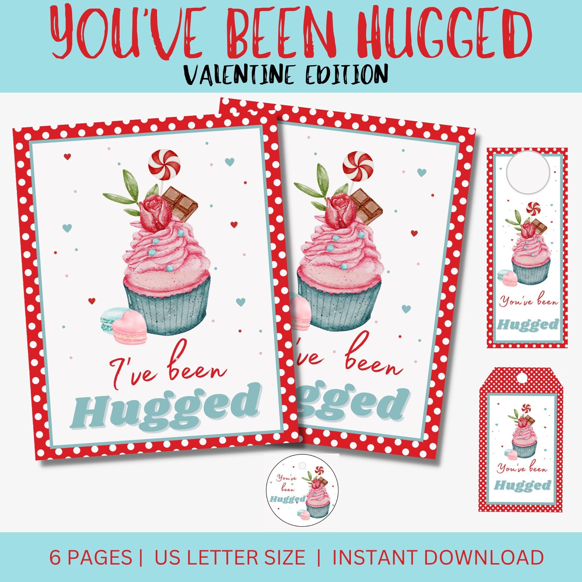 You've Been Hugged Printable Bundle, We've Been Hugged Kit, I've Been ...