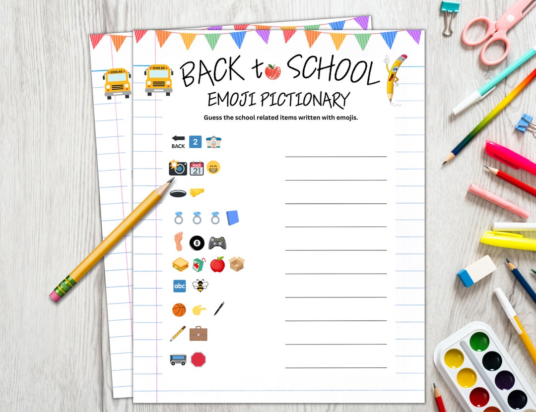 Back to School Emoji Games Bundle, School Games, Classroom Games, Back ...