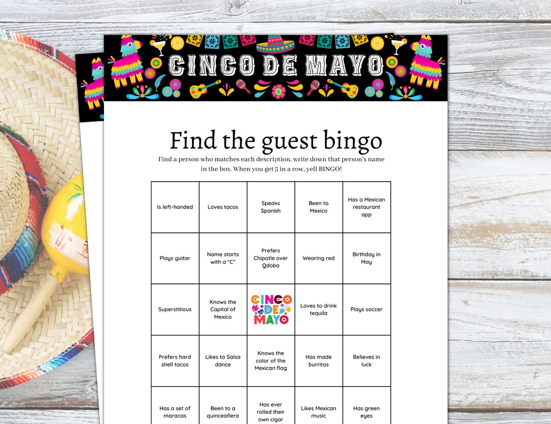 Cinco De Mayo Game, Cinco De Mayo Printable, Cinco De Mayo Party Games ...