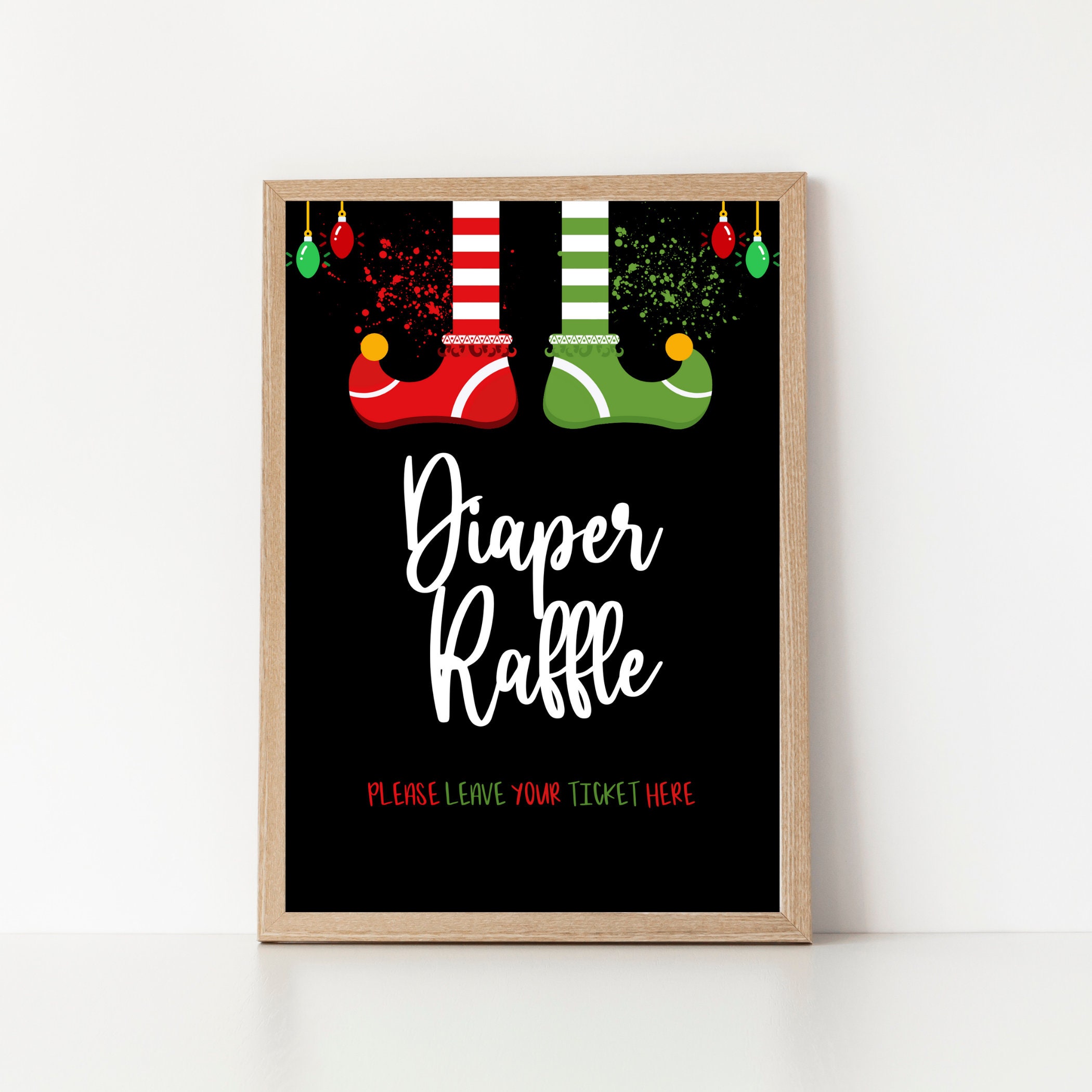 8 Printable Baby Shower Signs What the Elf Elf Shoe Theme - Etsy