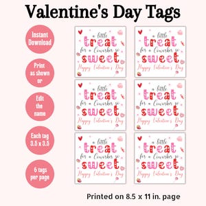 Coworker Valentines Gift Tag, Printable Valentine Gifts Tags ...