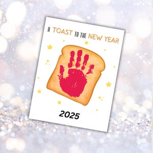 2025 New Years Handprint Art, New Year Craft, Kids Handprint Art Craft ...