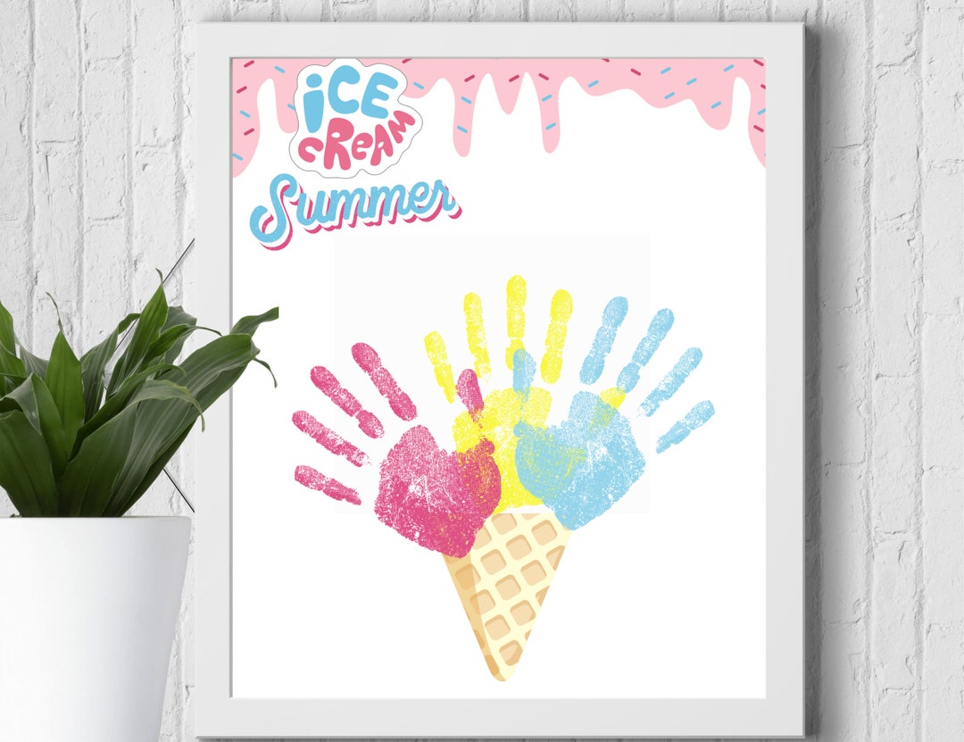 Summer Handprint Art, Summer Craft, Kids Handprint Art Craft, Summer ...