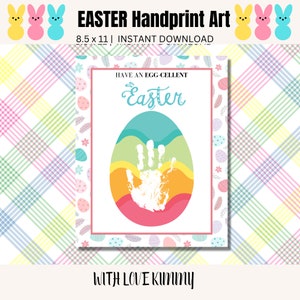 Easter Handprint Footprint Craft Printable, Preschool Craft, Easter ...
