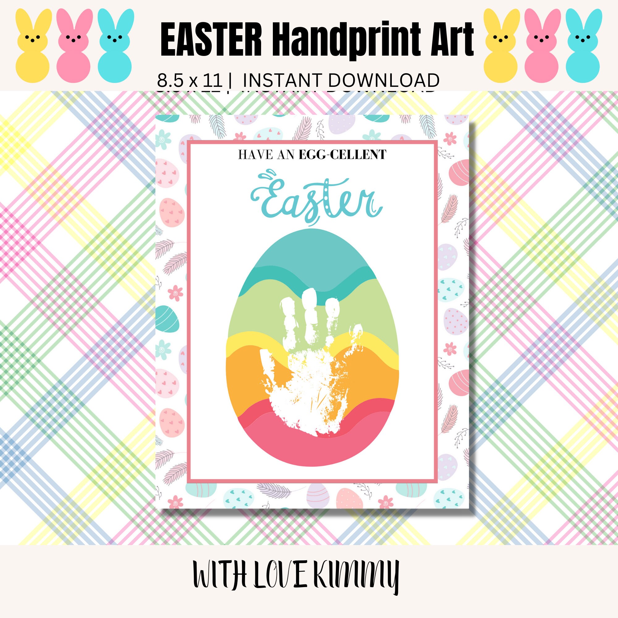 Easter Handprint Footprint Craft Printable, Preschool Craft, Easter ...