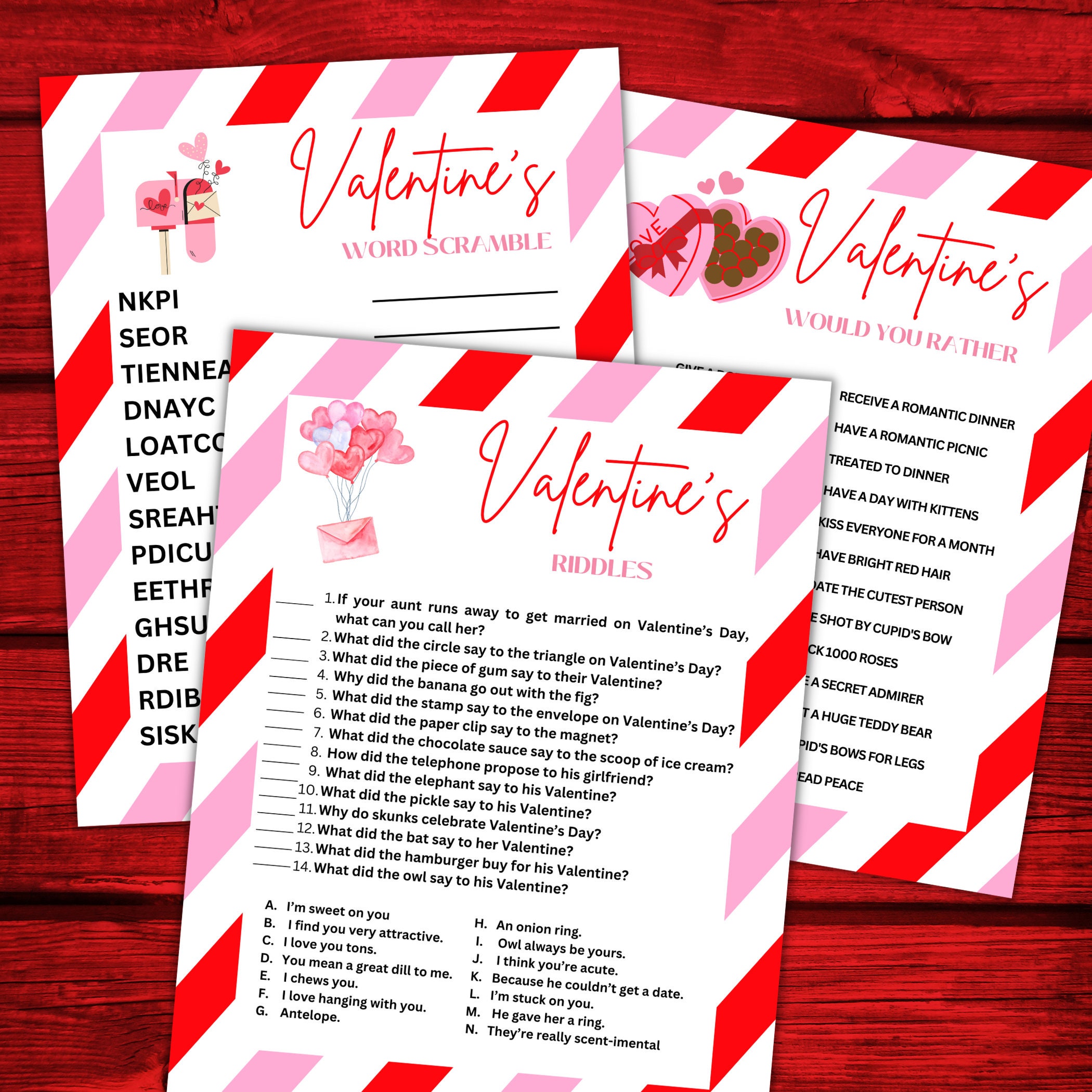 Printable Valentine's Day Game Bundle, Party Games and Activities, Kids ...