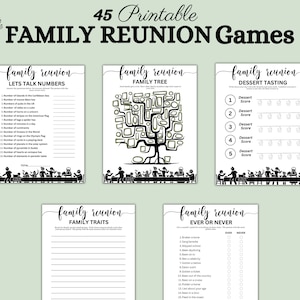 Family Reunion Game Bundle, Printable Family Games, Family Reunion ...