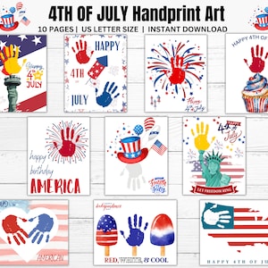 4th of July Handprint Activity, Fourth of July Printable, Happy 4th ...