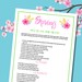 Printable SPRING Game, Spring Party Game and Activity, Kids Party Games ...