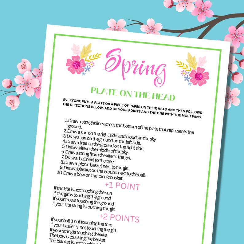 Printable SPRING Game Spring Party Game and Activity Kids - Etsy