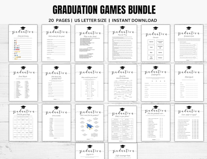 Printable Graduation Games, 2026 Graduation Games, Graduation Party ...