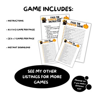 Halloween Pass the Prize Game, Halloween Party Activity, Halloween ...