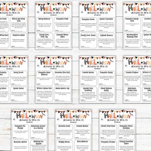Halloween Minute to Win It Games, 44 Printable Party Games, Classroom ...
