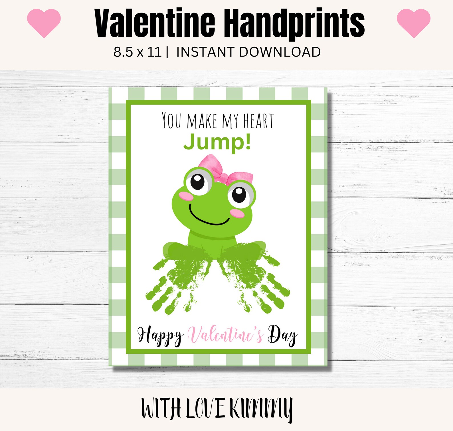 Valentine Handprint Craft Printable Bundle, Valentine Preschool Craft ...