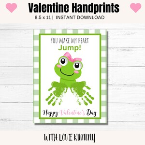 Valentine Handprint Craft Printable Bundle, Valentine Preschool Craft ...
