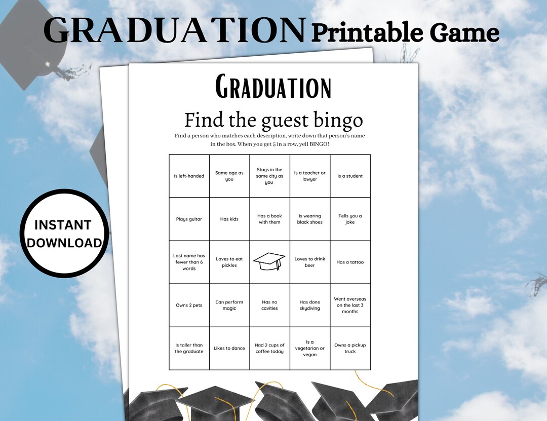 Printable Graduation Games, Selfie Scavenger Hunt 2025 Graduation Games ...