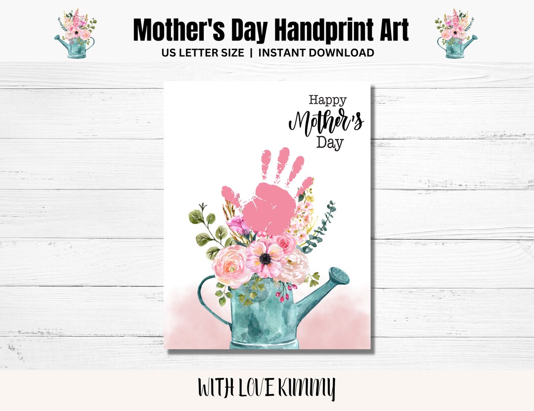 Mother's Day Handprint Activity, Mother's Day Printable, Happy Mother's ...