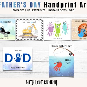 Father's Day Handprint Activity, Father's Day Printable, Happy Father's ...