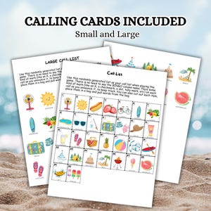 100 SUMMER Bingo Cards, Fun Summer Bingo Game, Kid Summer Activity, Fun ...