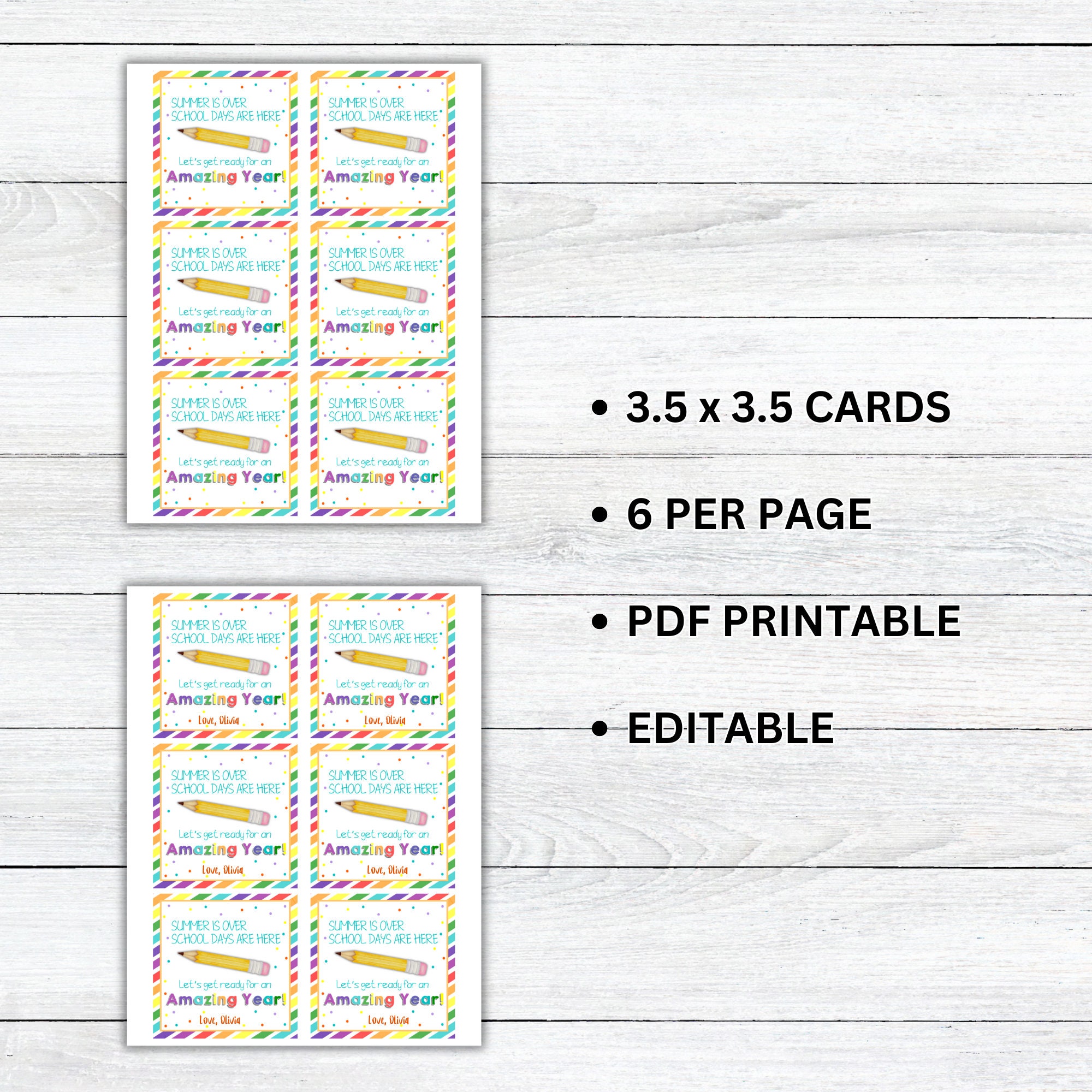 Editable Back to School Gift Tag, Amazing School Year Student Gift ...