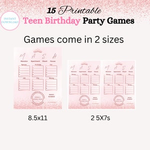 Sweet 16th Birthday Game Bundle, Party Activities, Rose Gold Birthday ...