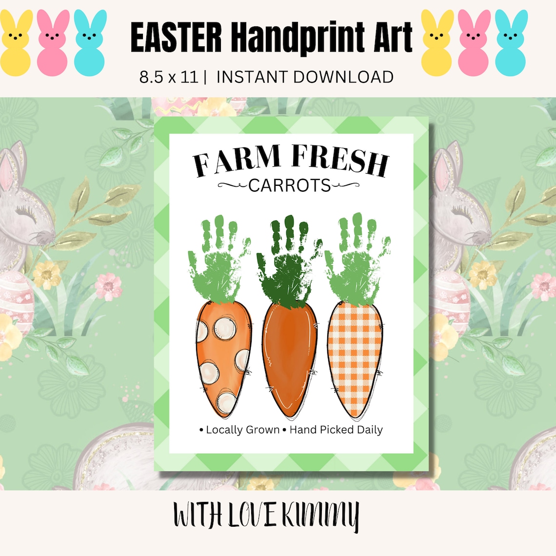 Easter Handprint Footprint Craft Printable, Preschool Craft, Easter ...