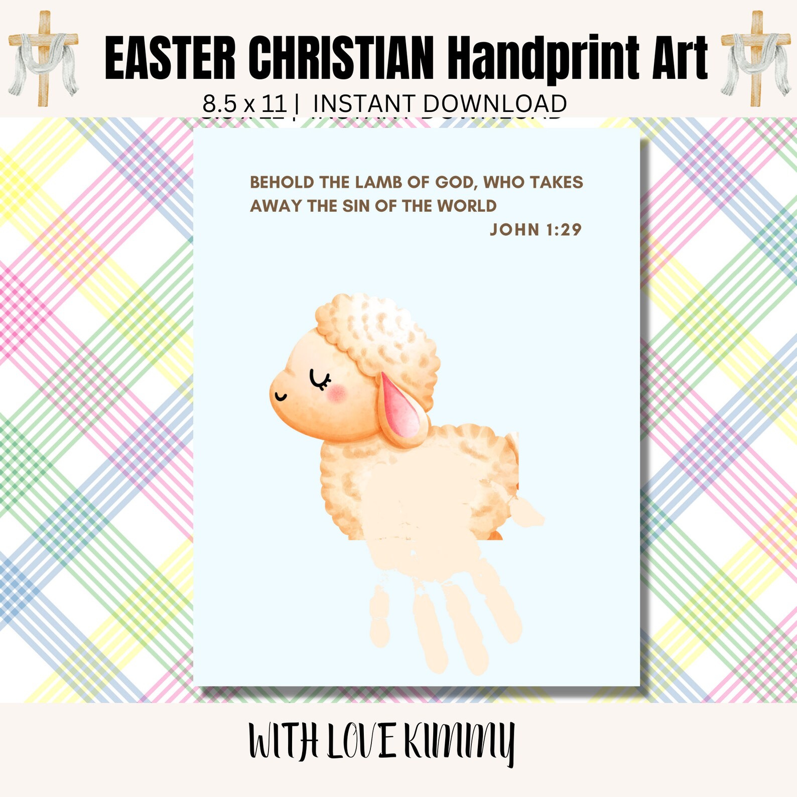 Easter Handprint Footprint Craft Printable, Preschool Craft, Easter ...