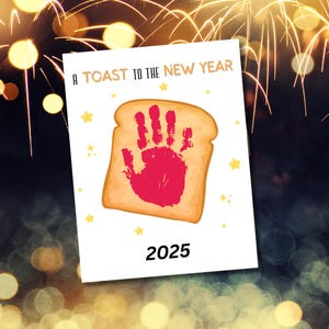 2025 New Years Handprint Art, New Year Craft, Kids Handprint Art Craft ...