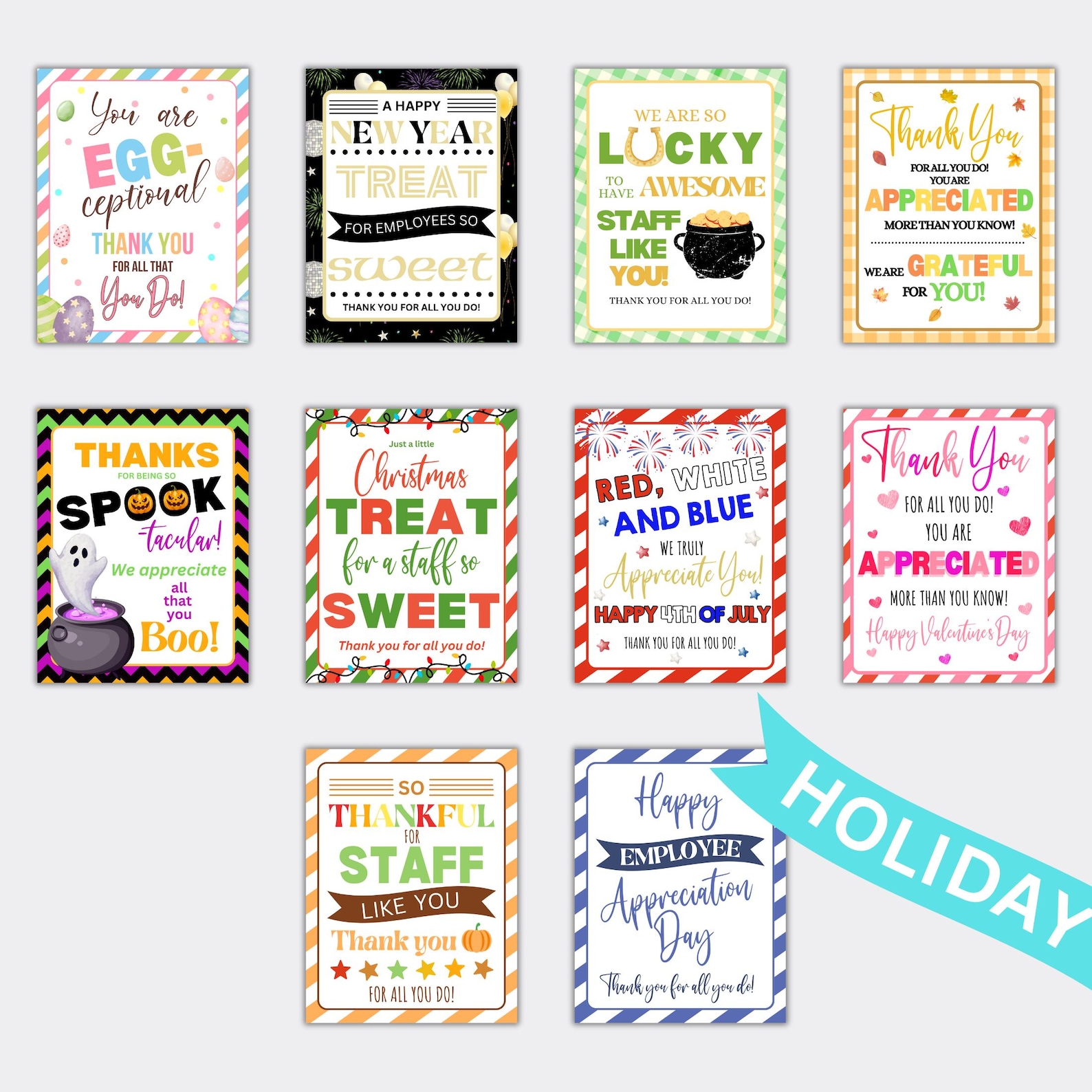 Appreciation Sign Bundle, Teacher Appreciation, Staff Appreciation ...