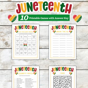 Juneteenth Game Bundle, Juneteenth Activity, Black History Games, Games ...