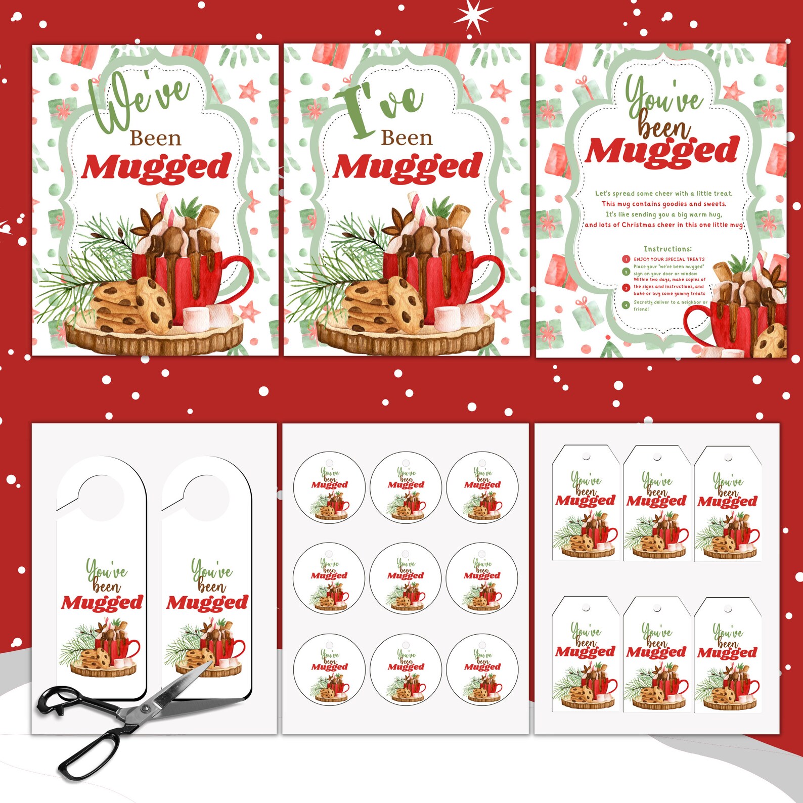 You've Been Mugged Printable Bundle, We've Been Mugged Kit, I've Been ...