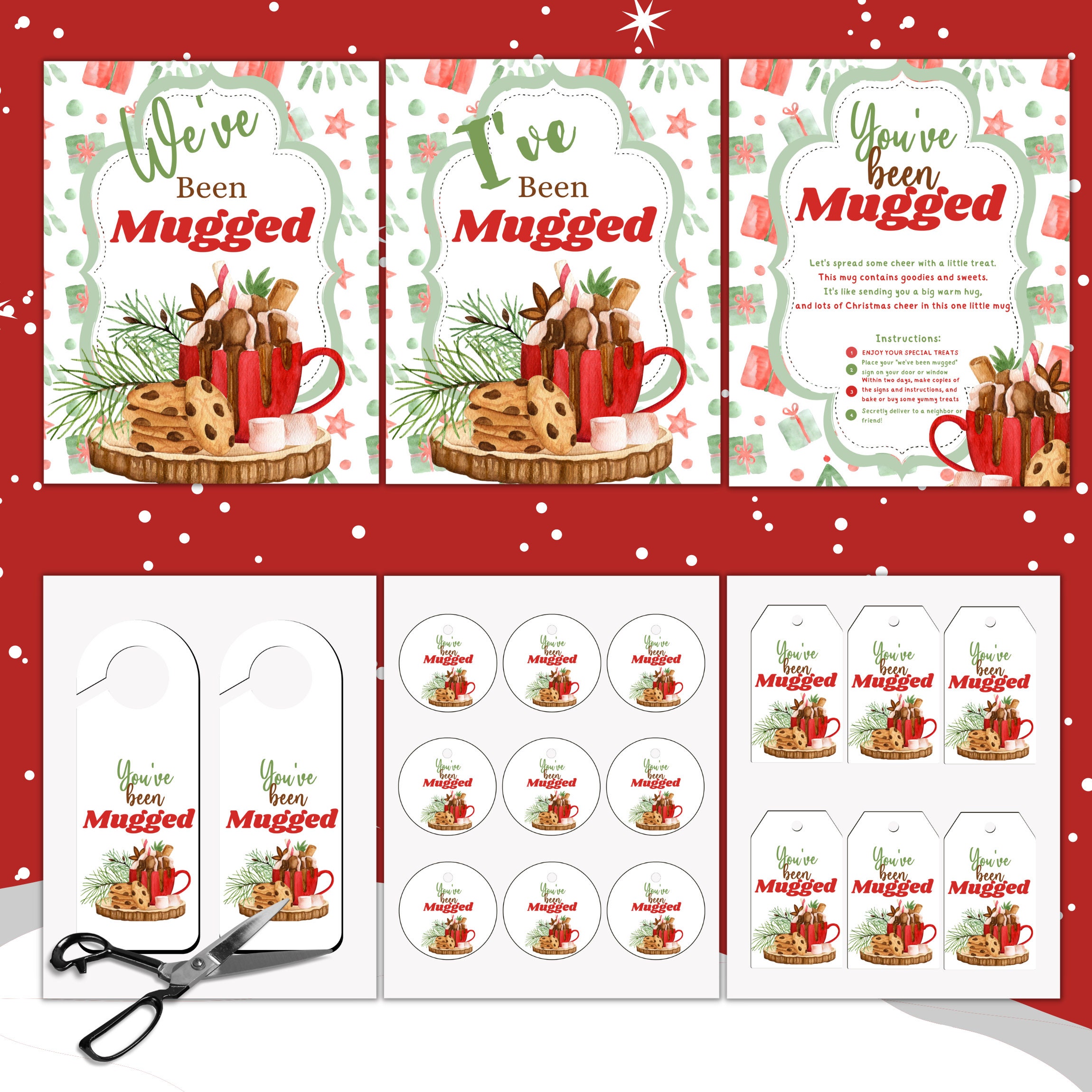 You've Been Mugged Printable Bundle, We've Been Mugged Kit, I've Been ...