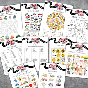 Car Ride Road Trip Game Bundle, Road Trip Activities, Kids Travel Game ...