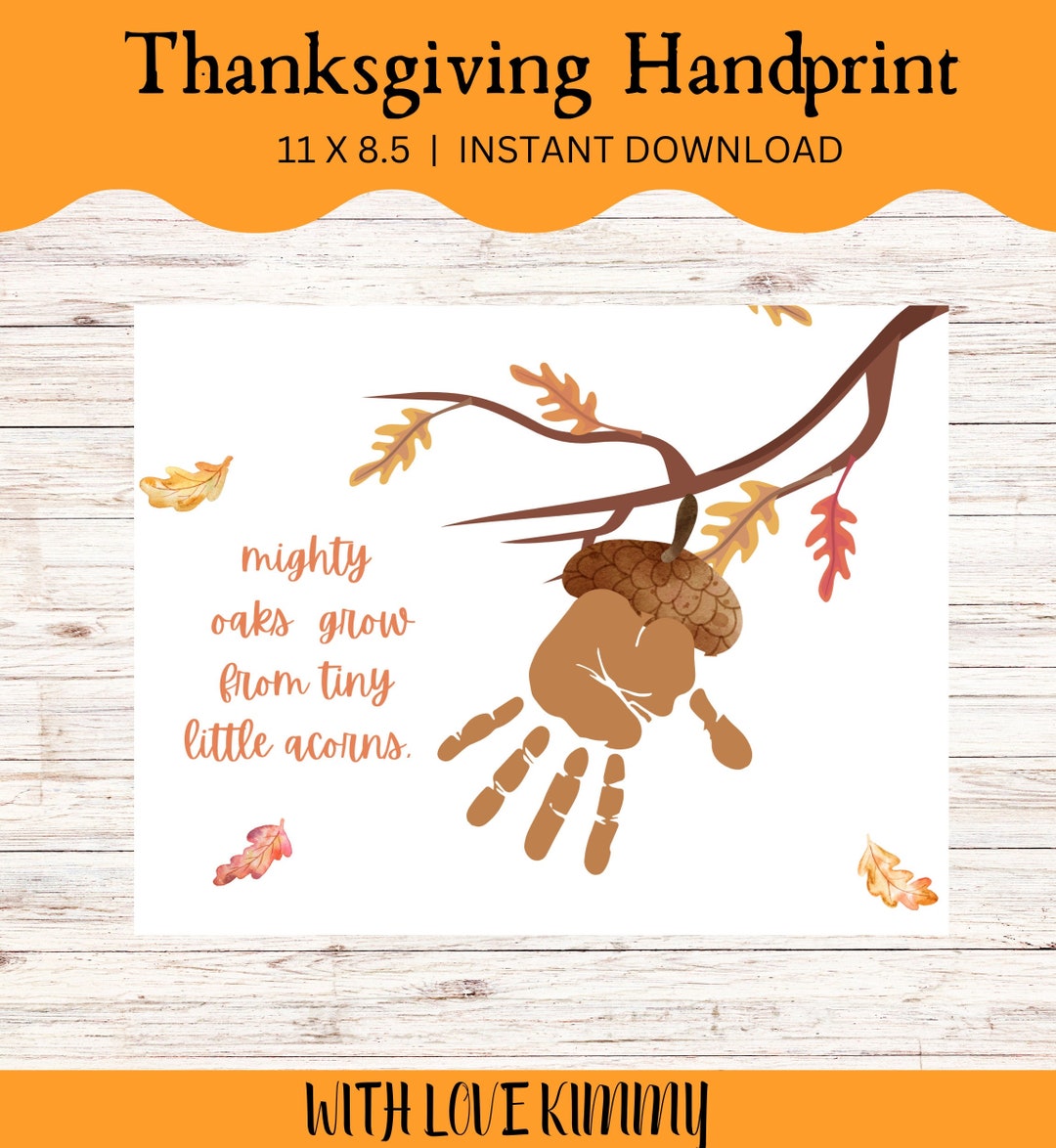 Thanksgiving Handprint Craft Printable, Thanksgiving Preschool Craft ...