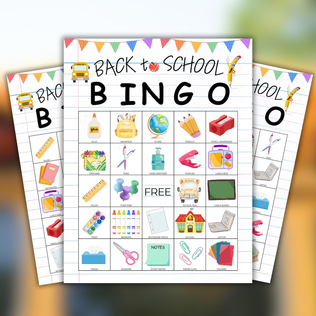 100 Back to School Bingo Game, Bingo Game Activity, Back to School Game ...